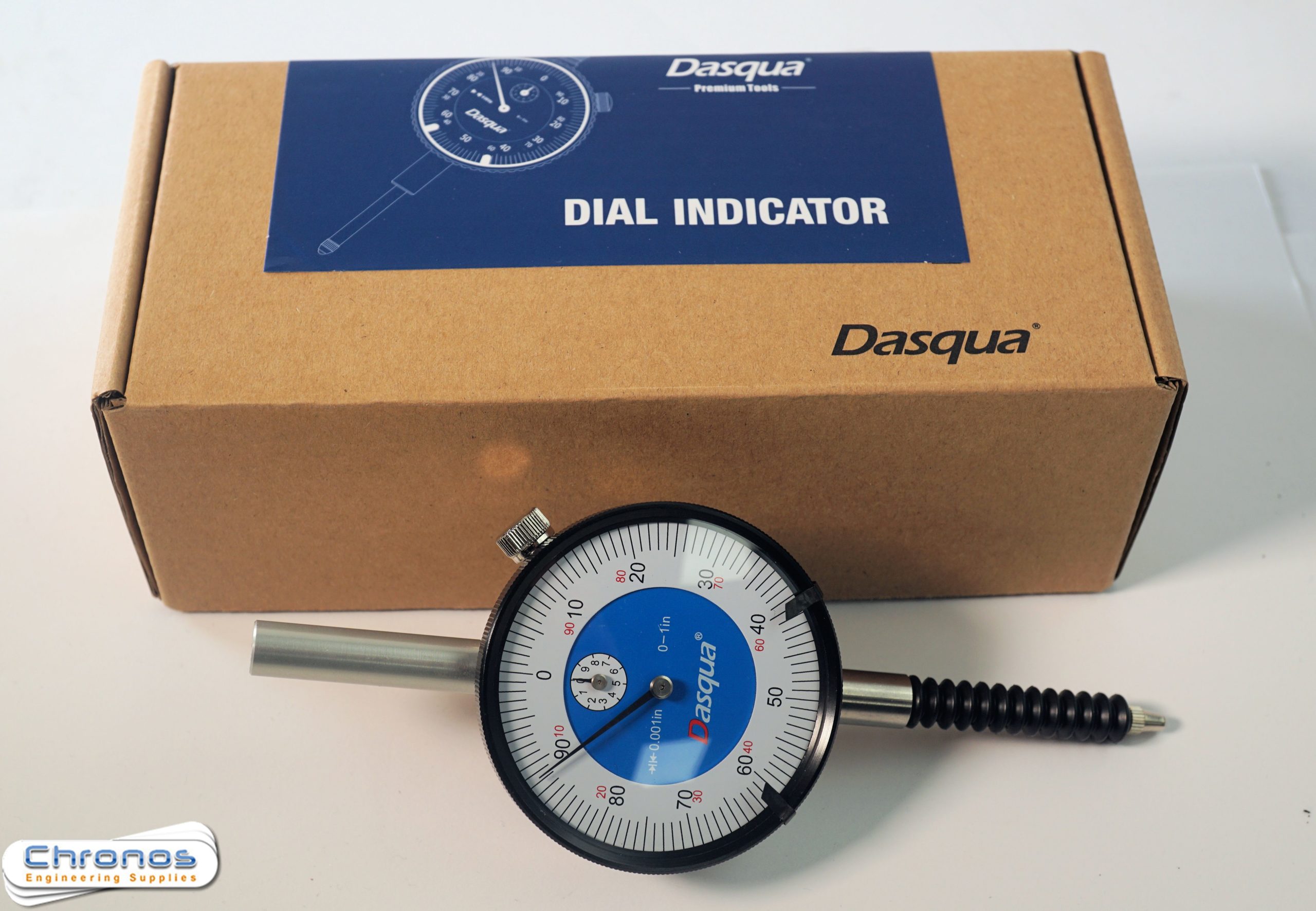 Dasqua Mini Dial Gauge 0 - 3 mm x 0.01 mm With Lug