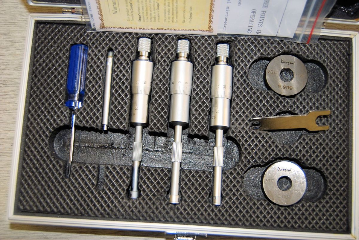 Dasqua Three Points inside Micrometer Set 6-12mm/6-8,8-10,10-12mm