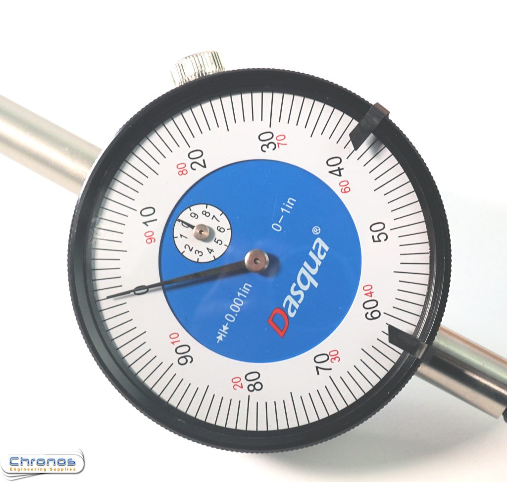 Dasqua Mini Dial Gauge 0 - 3 mm x 0.01 mm With Lug