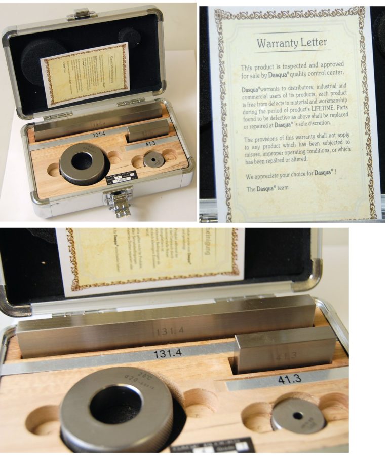 Dasqua Caliper Calibration Gauge Block Set
