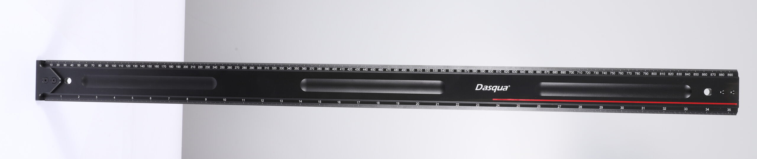 Dasqua Black-Red Plus Measuring Ruler with Hook-Stop 900mm / 36 " 1804 ...